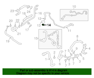 2015-2024 Audi Engine Coolant Overflow Hose O-Ring WHT-005-440 | Audi ...