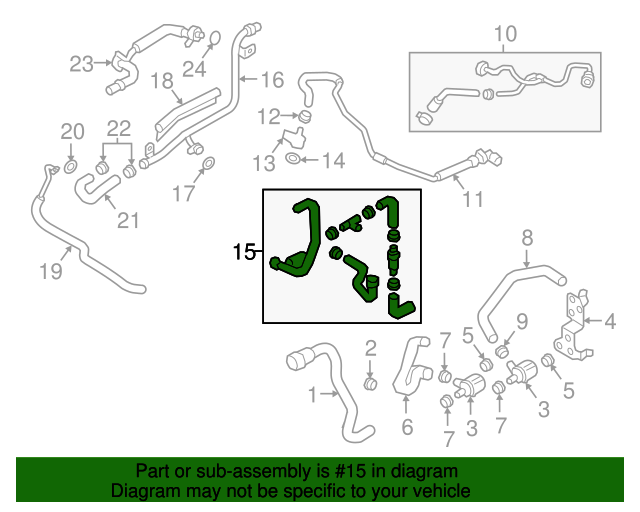 8W0-122-449-CR - Hose Assembly 2017-2023 Audi | Audi OEM Parts