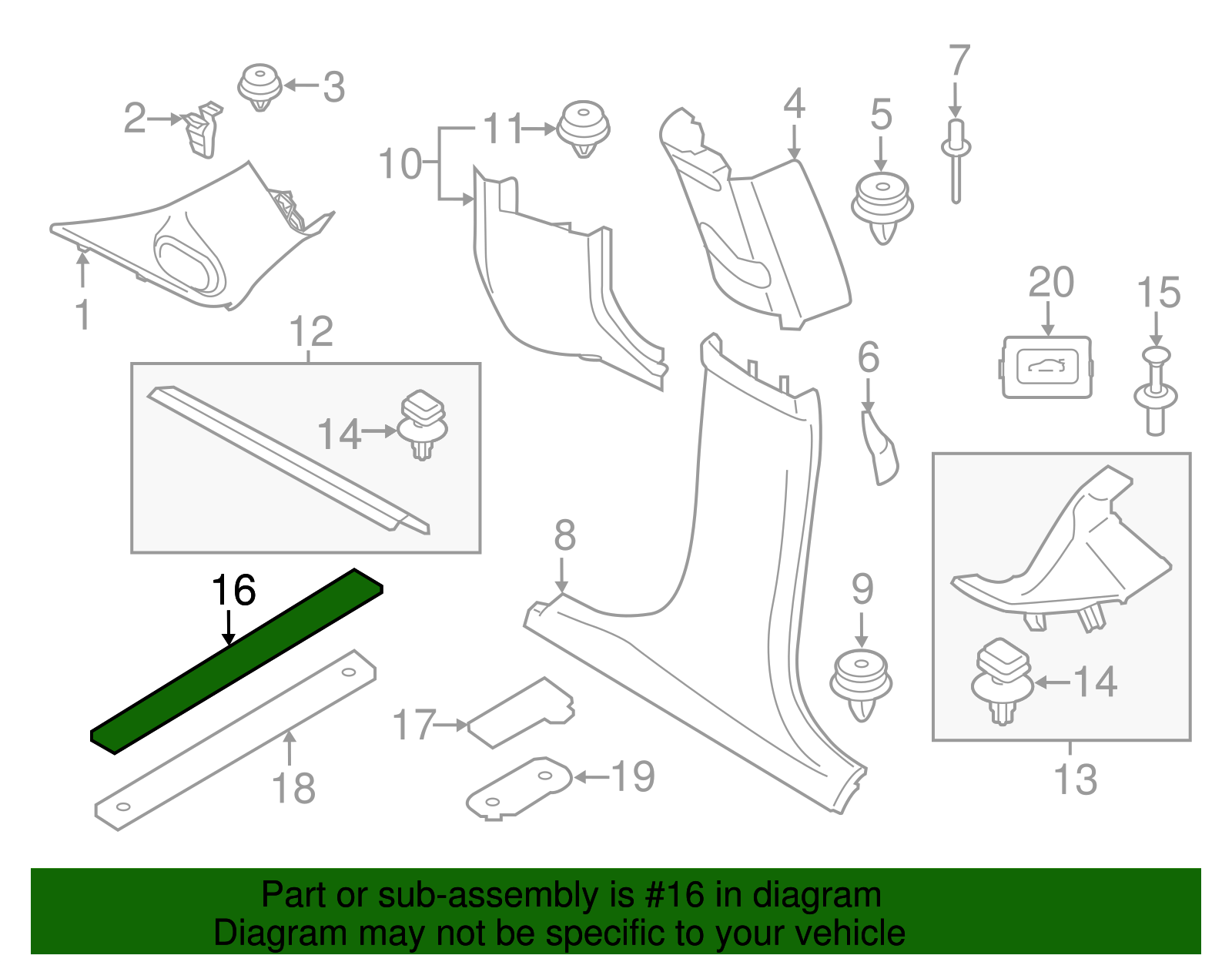 51-77-7-374-895 - Front entrance cover 2015-2022 Mini | AutoNation Parts