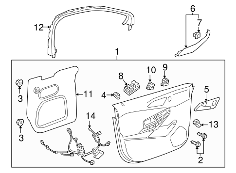 Chevy Cruz Door Parts Used