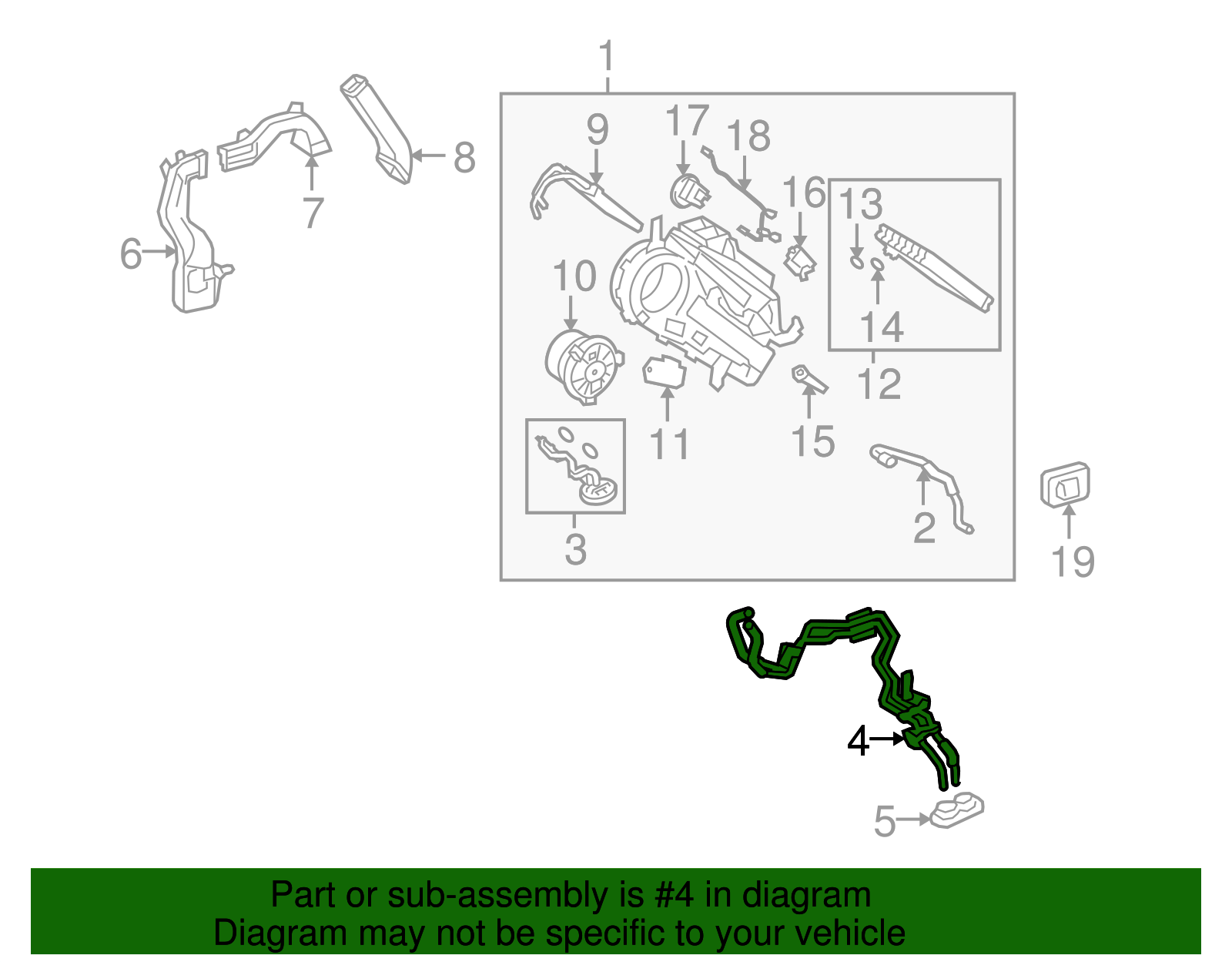 87245-0E180 - 2008-2013 Toyota Highlander - HVAC Heater Hose | Toyota ...