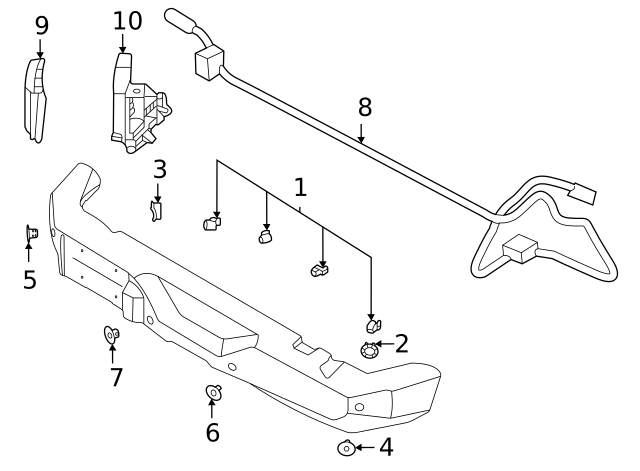 2021 Ford Bronco Outer Bracket M2DZ-15K861-H | TascaParts.com