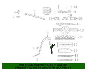 2019-2024 Ram 1500 Wheel Flare 5YL28TZZAE | Mopar Parts Canada