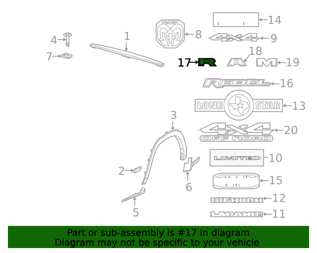5NA77HL1AA - Rear Headrest Center - 2018-2020 Mopar | Mopar Parts Canada