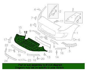 2018-2024 Jaguar F-Type Under Cover T2R22713 | Jaguar Annapolis Parts
