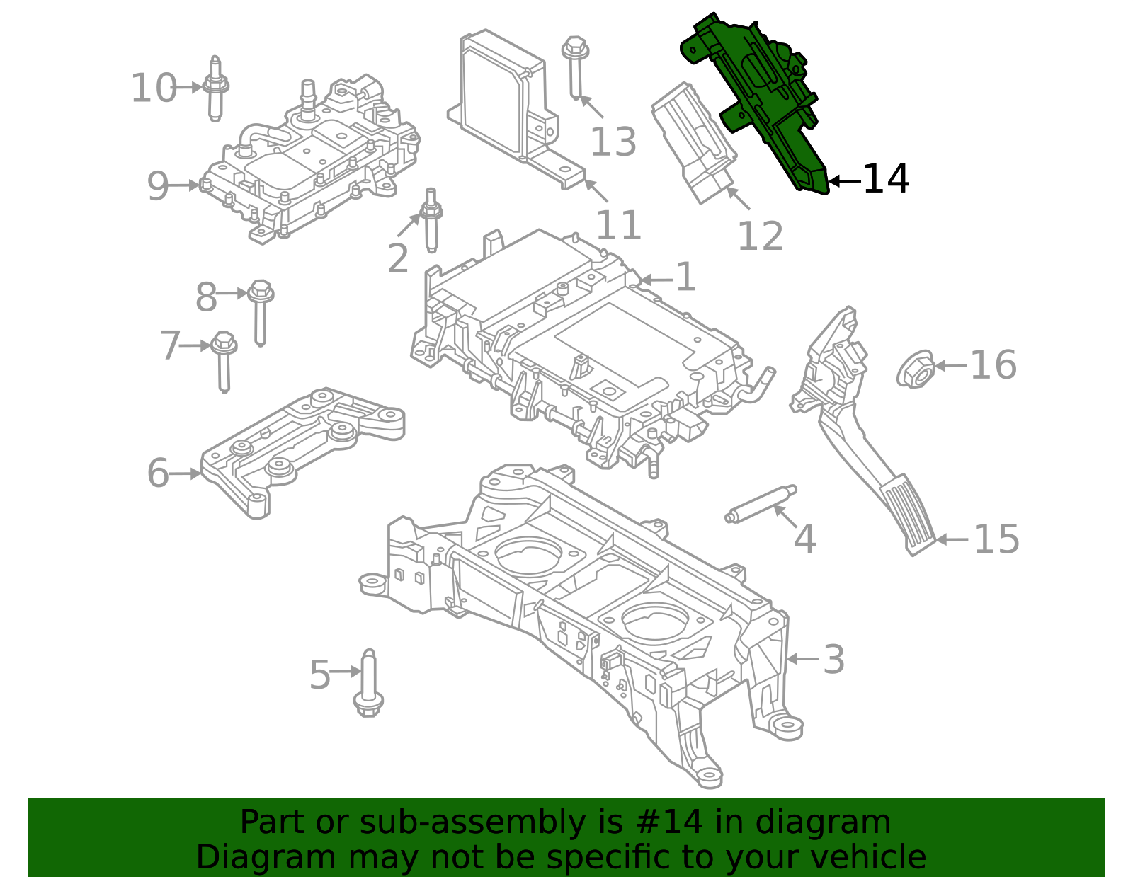 2021-2024 Ford Mustang Mach-E Control Module Bracket LJ9Z-12A659-A ...