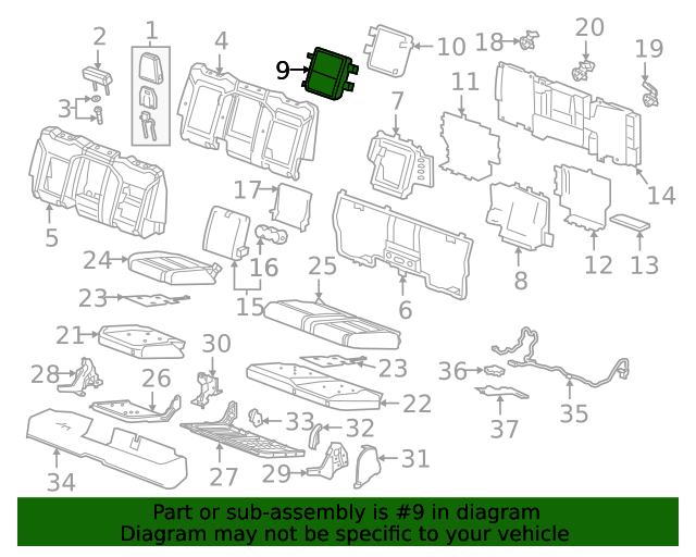2019-2020 Chevrolet Silverado 1500 Compartment Door - Passenger Side ...