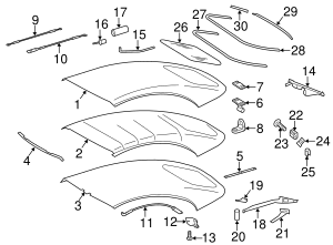 2004-2017 Mercedes-Benz Guide Rail Pin 2097700028 | AutoNationParts.com