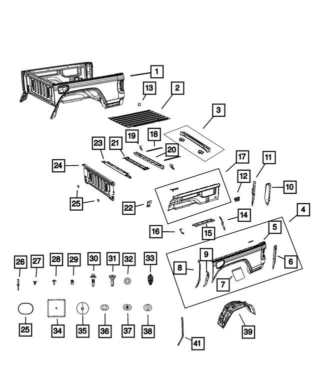 2020 Jeep Gladiator Box Floor Panel 68371662AB | My Mopar Parts