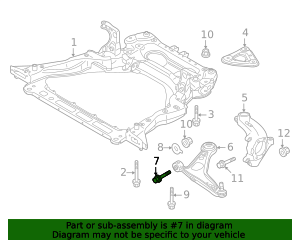 2022-2024 Mitsubishi Lower Control Arm Front Bolt AX000265 | Mitsubishi ...