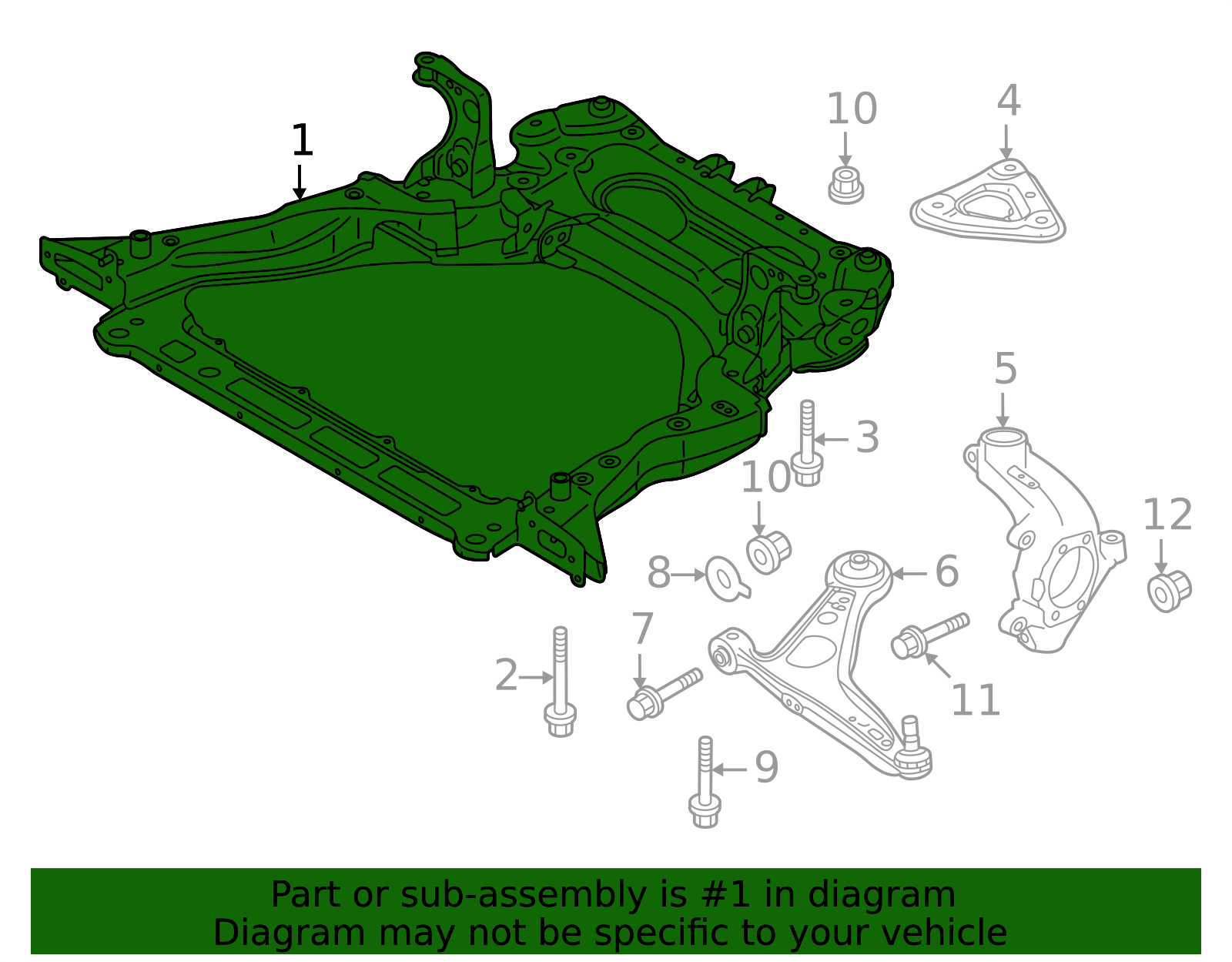 55400W100P - Cross-member, Rear Suspension Mitsubishi Motors Store