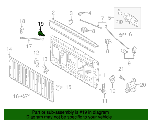 68965-04030 - Shaft, Tail Gate Stay - 2016-2023 Toyota Tacoma | OEM ...