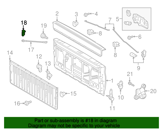 2016-2023 Toyota Tacoma Check Strap Stopper 65778-04020 | Toyota Parts ...