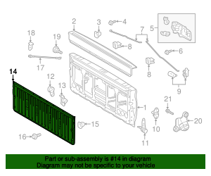 2016-2023 Toyota Tacoma Inner Panel 65759-04070 | Toyota San Diego Parts