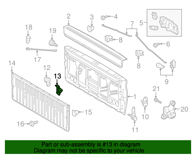 2016-2023 Toyota Tacoma Hinge & Bracket 66101-04021 | OEM Parts Online