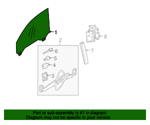 2008-2011 Volvo V50 Door Glass - Driver's Side (LH) 30779149 ...