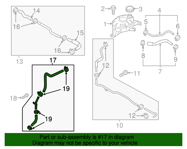 2017-2018 Kia Niro Lower Hose & Tube 25443-G2500 | OEM Parts Online