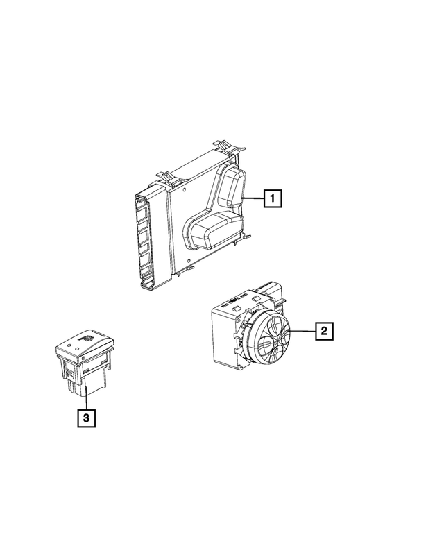 2022 Mopar Lumbar Control Switch, Passenger 68516076AA | Mopar Estores
