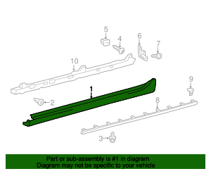 75851-06914 - Rocker Molding - 2012-2014 Toyota Camry | OEM Genuine ...