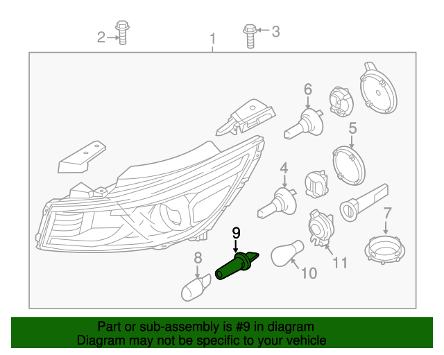 2006-2018 Kia Marker Lamp Bulb Socket 92161-2E000 | OEM Parts Online