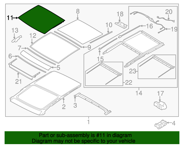 2010-2015 Hyundai Tucson Movable Glass 81611-2S000 | OEM Parts Online