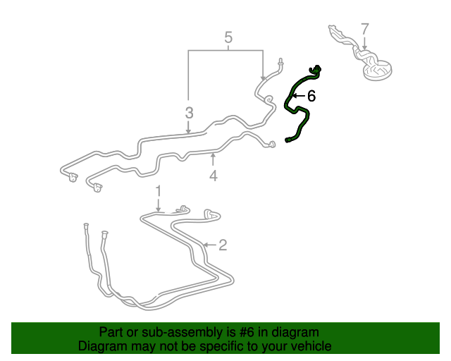 88712-48250 - A/C Refrigerant Suction Hose - 2008-2013 Toyota ...