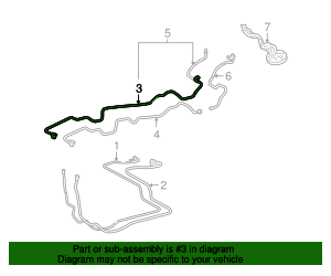 88716-48280 - Center AC Line - 2008-2010 Toyota Highlander | Sparks Parts