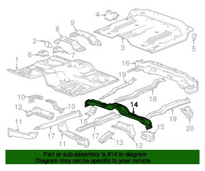 2014-2019 GM Number 2 Underbody Cross Sill 20985724 GM | GMPartsDirect.com