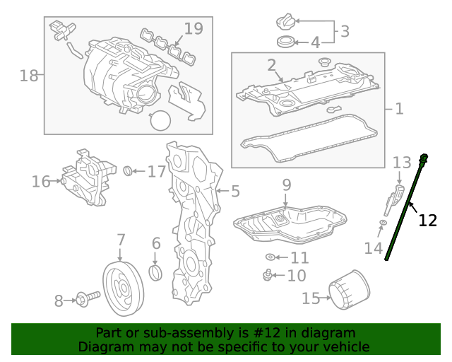 2019-2023 Lexus Engine Oil Dipstick 15301-F0010 | OEM Parts Online