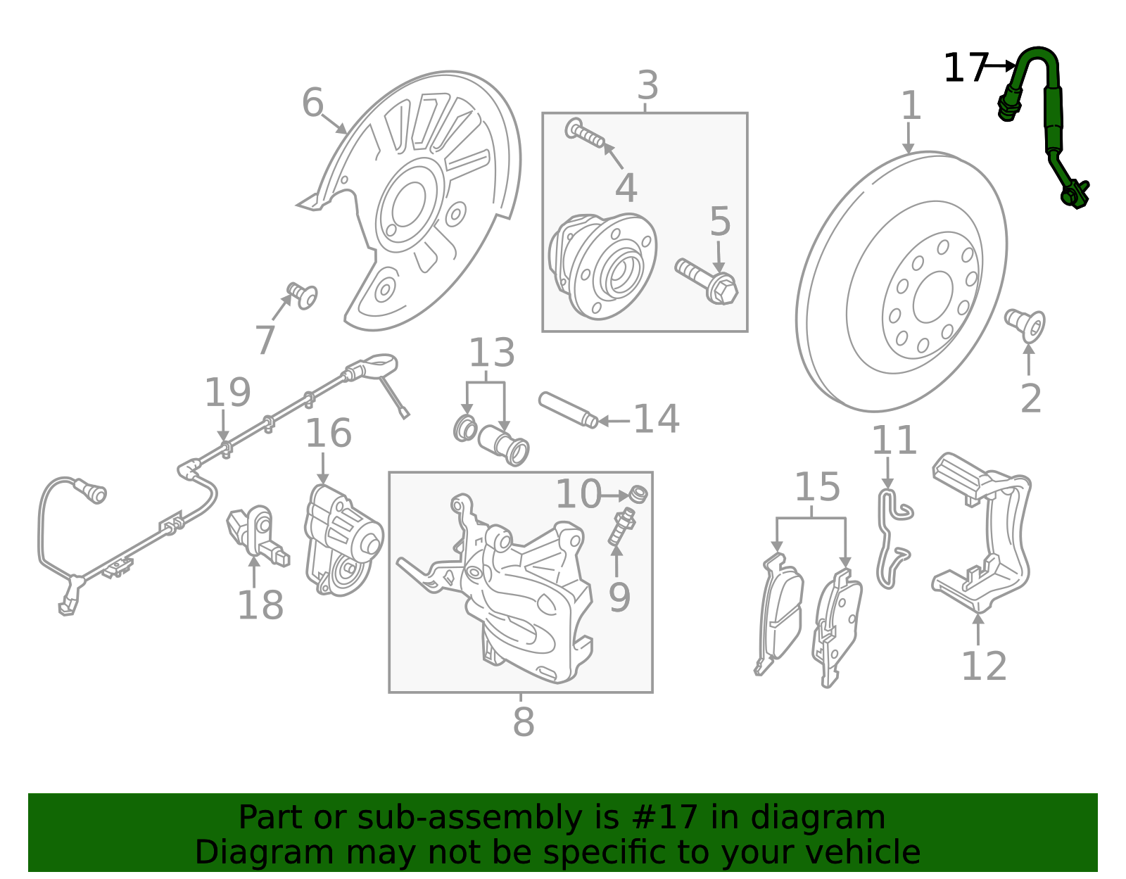 2019-2025 Volkswagen Brake Hydraulic Hose 3Q0-698-451-AA | Retail ...