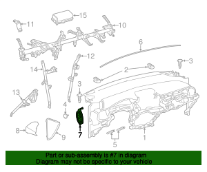 2018-2022 Toyota C-HR Defroster Grille 55961-F4010-C1 | Toyota Parts Center
