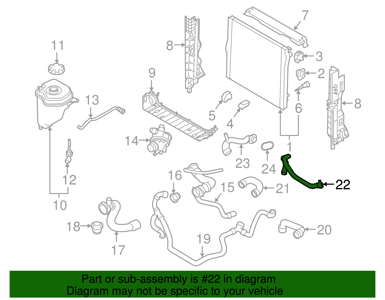 11537649409 - 2014-2019 BMW Outlet Hose (11-53-7-649-409) | BMW of ...