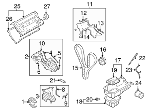 2005-2010 Kia Sportage Oil Pan 21520 37107 | QuirkParts