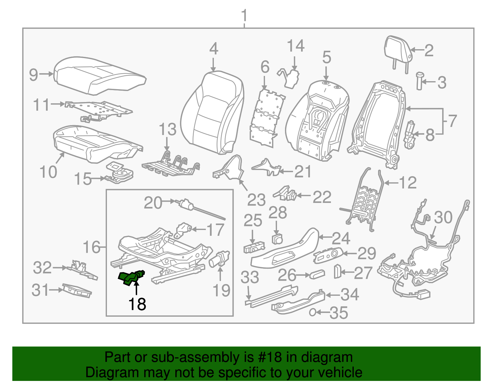 2016-2018 GM Front Driver Side Tilt Adjuster Actuator 13513547 GM ...