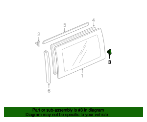 91503-S0X-A01 - Door Glass Clip 1999-2004 Honda Odyssey | Honda Parts ...