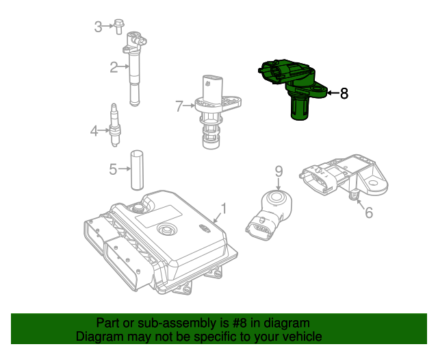 2012-2020 Mopar Camshaft Position Sensor 68070491ab | TascaParts.com
