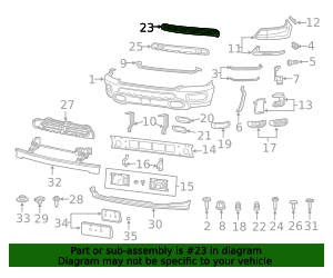 2020 Ram 1500 Lower Grille 68334531AD | TascaParts.com