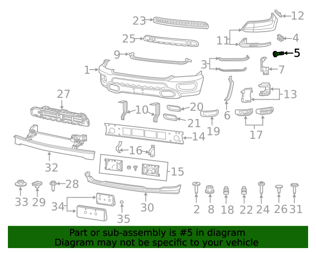 2005-2022 Mopar Bracket Bolt 6508065AA | TascaParts.com