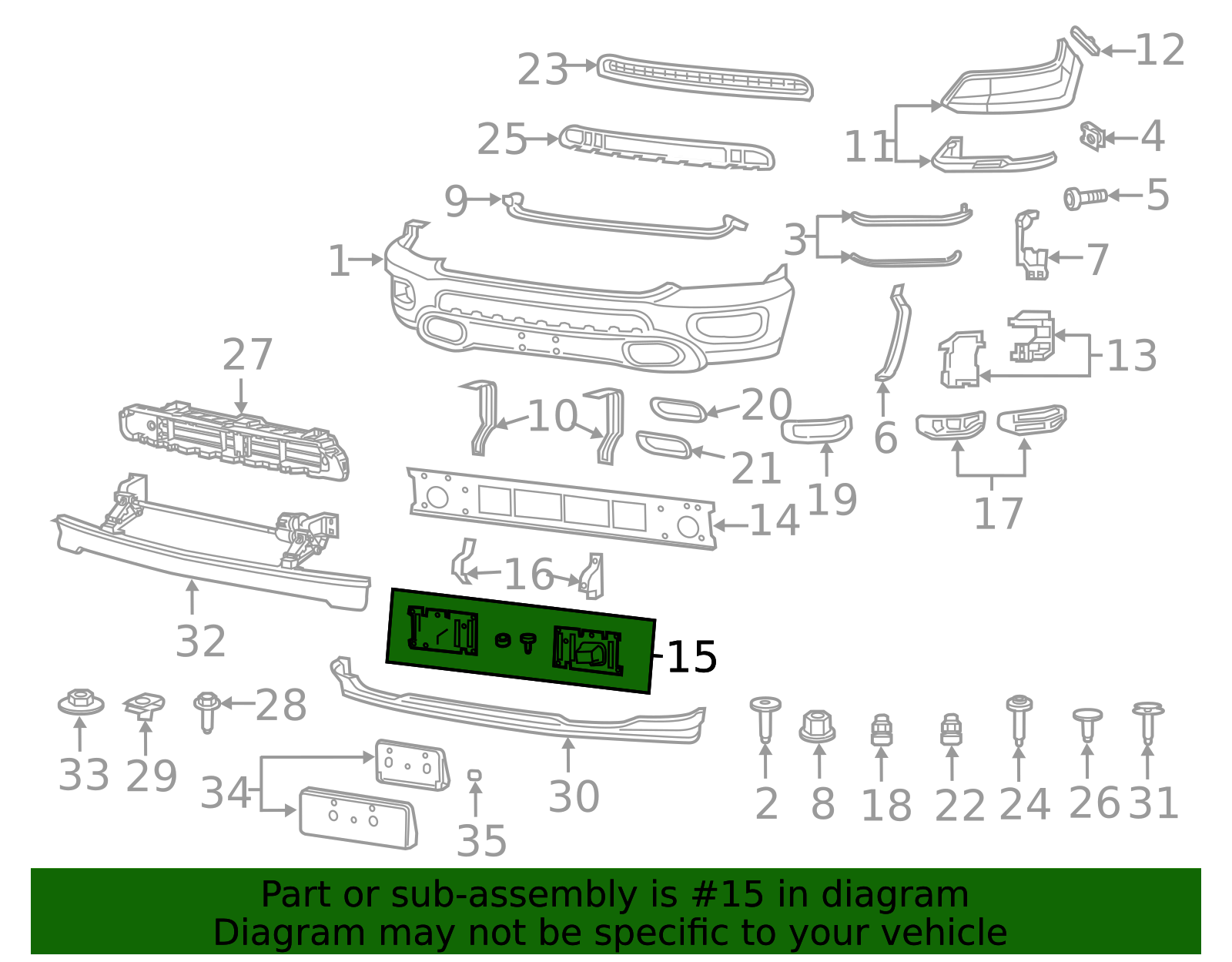 68302644AC - Horn And Bracket - 2015-2021 Dodge Challenger | Mopar ...