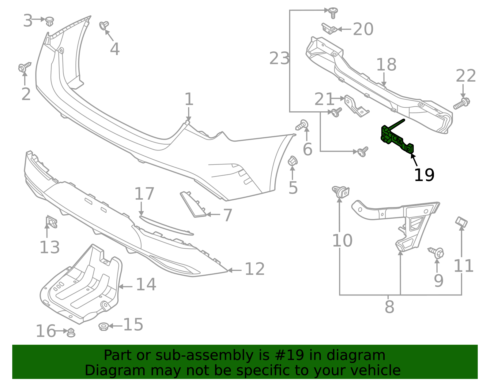 86642-L3000 - Impact Bar Stay 2021-2024 Kia K5 | Kia Cheap Parts