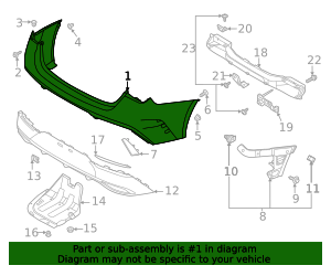 86611-L3000 - Bumper Cover 2021-2024 Kia K5 | Kia.Parts Store