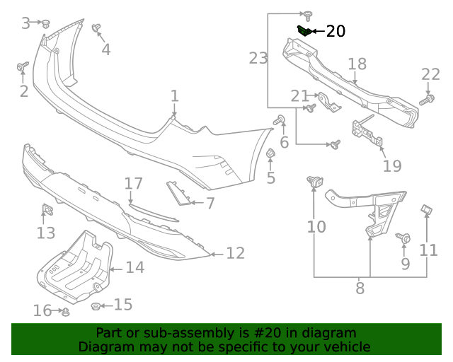 86633-L3000 - Impact Bar Upper Bracket 2021-2023 Kia K5 | Kia.Parts Store