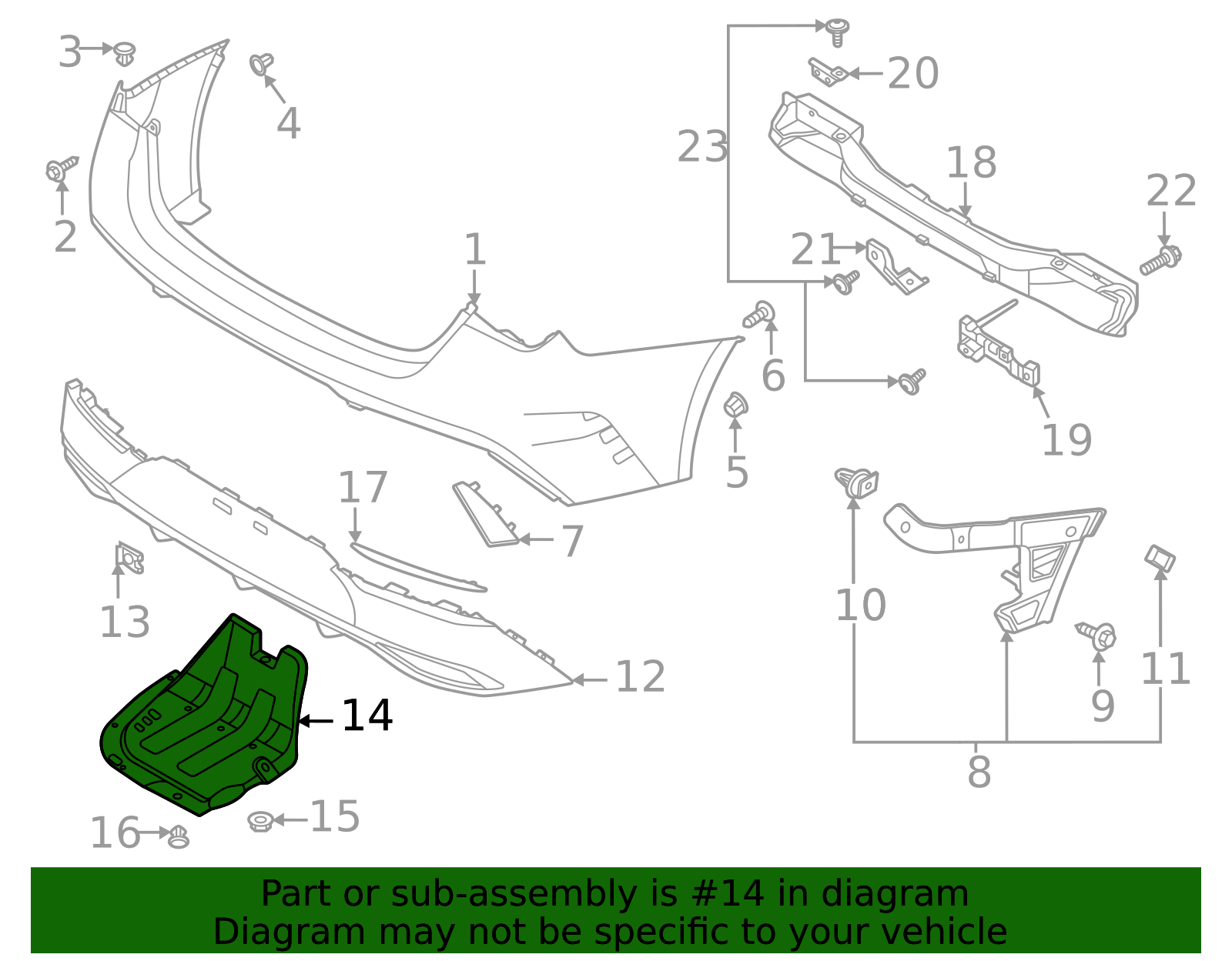 86676-L3000 - Under Cover 2021-2024 Kia K5 | Kia.Parts Store