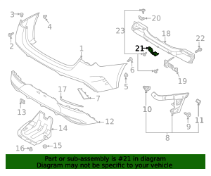86636-L3000 - Impact Bar Lower Bracket 2021-2024 Kia K5 | Kia.Parts Store