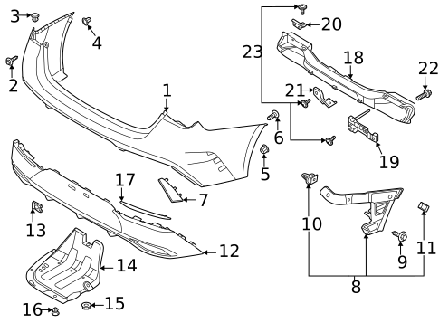 Bumper & Components - Rear for 2021 Kia K5 | Kia.Parts Store