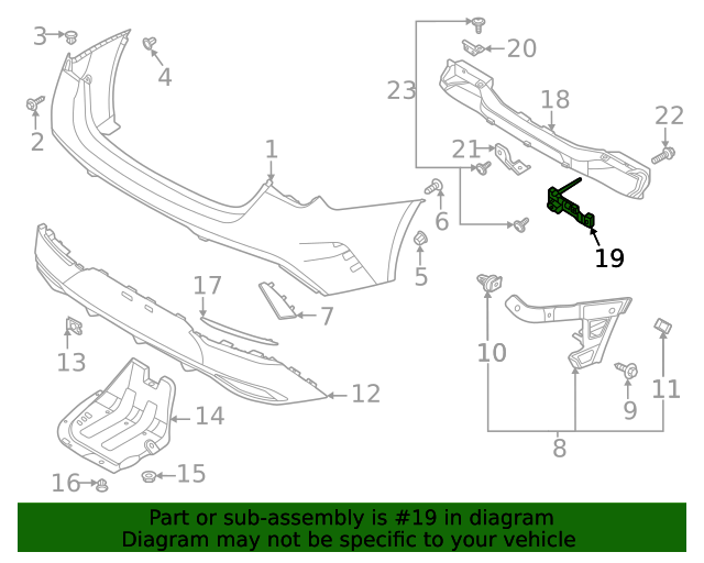 86641-L3000 - Impact Bar Stay 2021-2024 Kia K5 | Kia.Parts Store