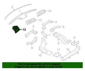 Genuine BMW 64-22-9-252-649 | Vent Grille | FREE Shipping on Most ...