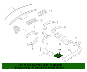 51-47-7-148-531 - Heater Duct 2007-2019 BMW | AutoNationParts.com