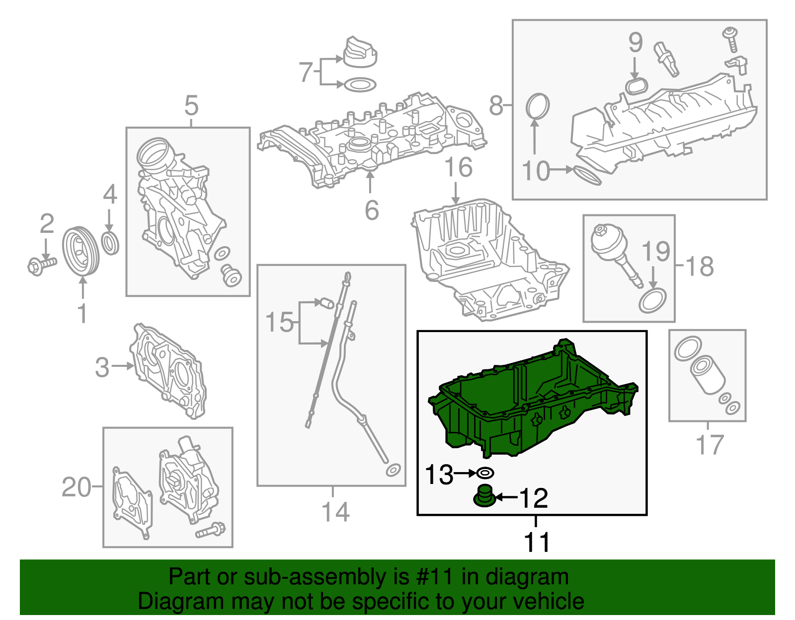 2016-2019 Infiniti Oil Pan 11110-2V70B | Infiniti of Orland Park