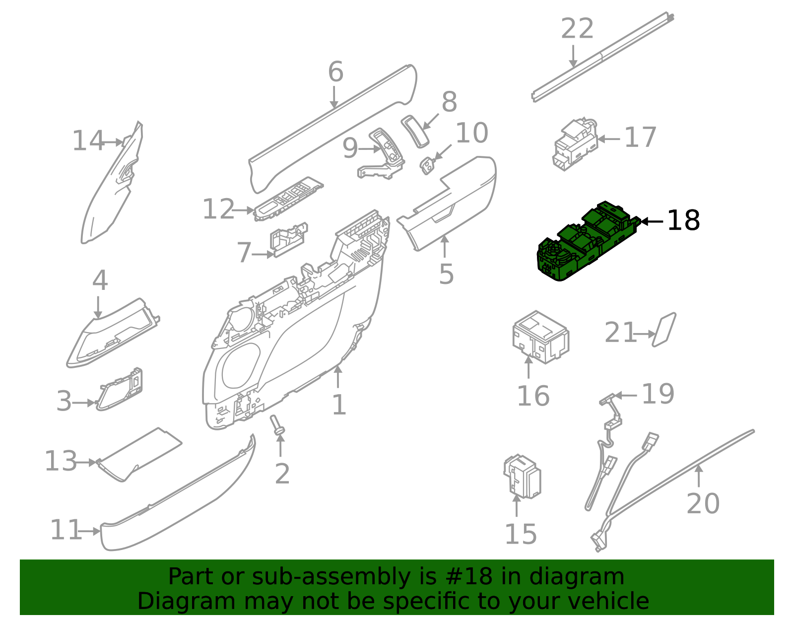 2013-2023 Land Rover Window Switch LR186660 | OEM Parts Online